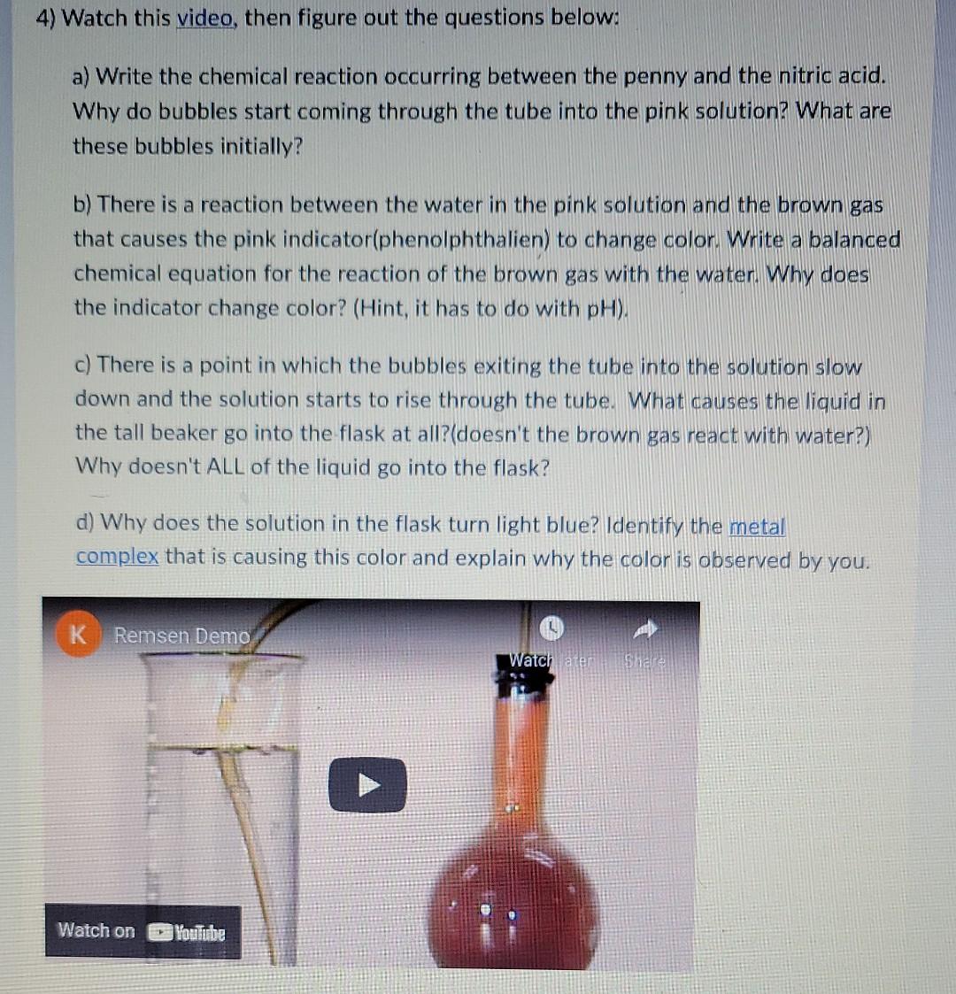 Solved 1. I have always wondered whether gold would react | Chegg.com