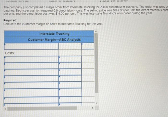 Solved Exercise 7-11 (Algo) Second-Stage Allocation and | Chegg.com