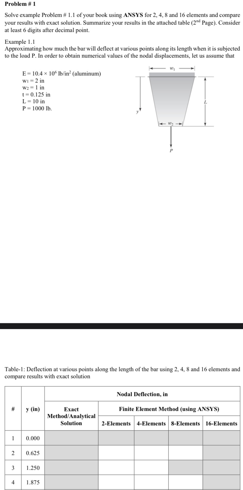 Solved Problem # 1Solve example Problem # 1.1 ﻿of your book | Chegg.com