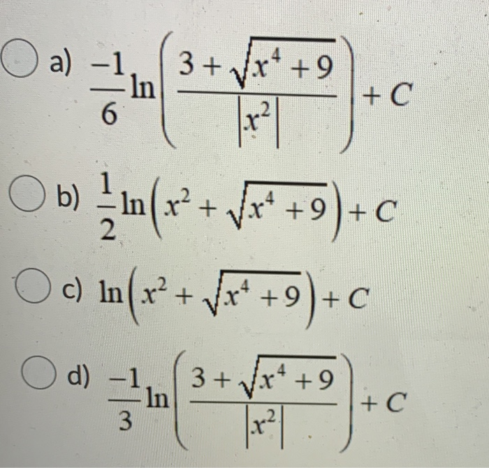 Solved Evaluate the integral using a formula from Hyperbolic | Chegg.com