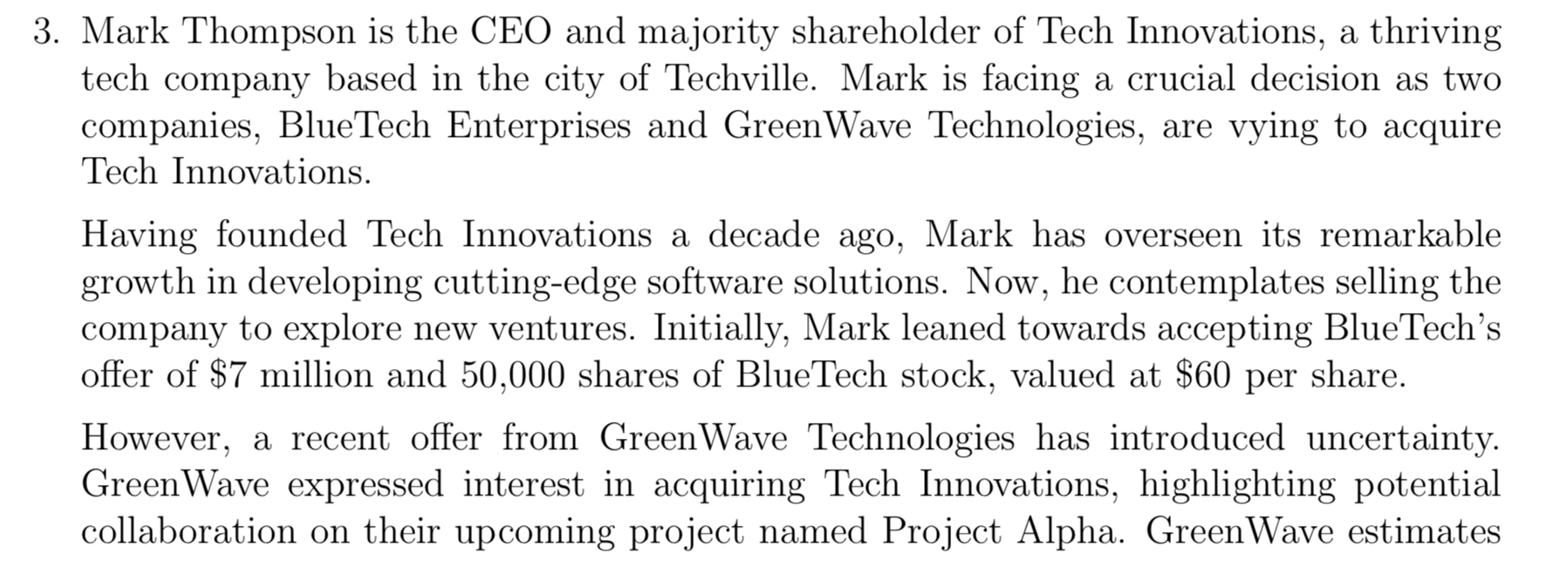 Solved Mark Thompson is the CEO and majority shareholder of | Chegg.com