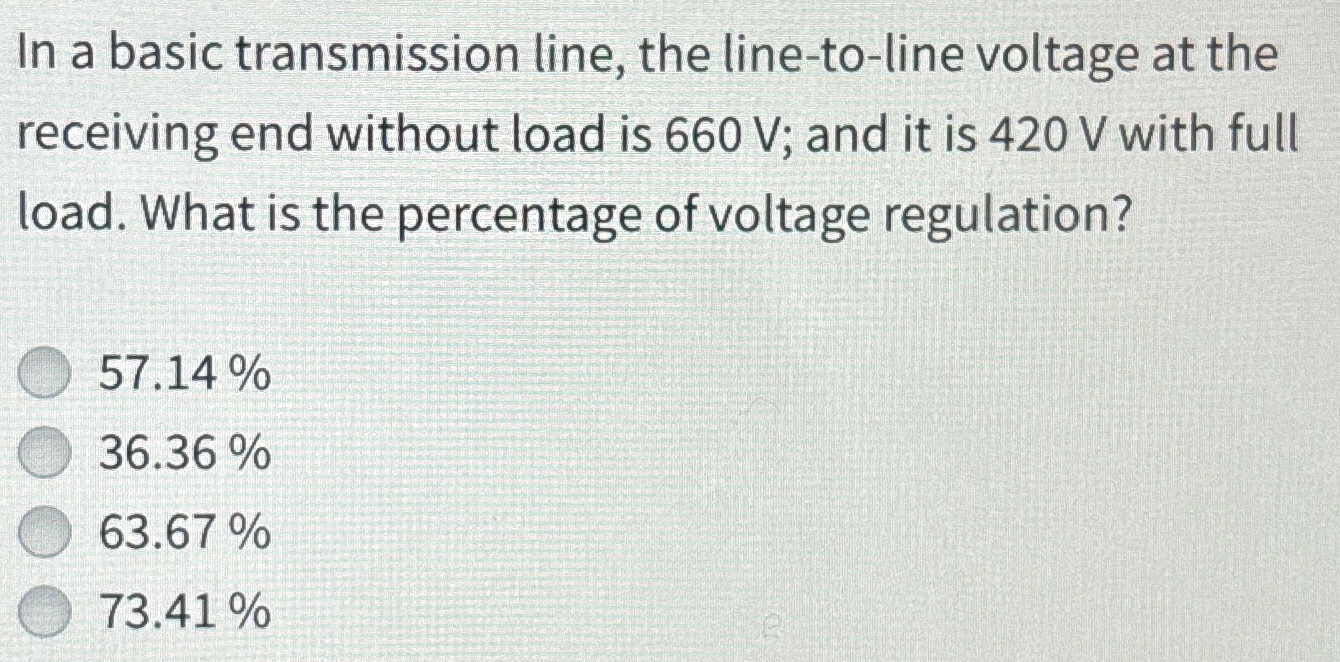Solved In a basic transmission line, the line-to-line | Chegg.com