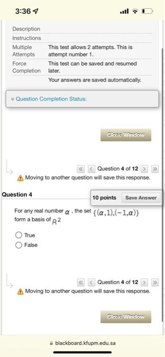 Solved For any real number α, the set {(α,1),(−1,α)} form a | Chegg.com