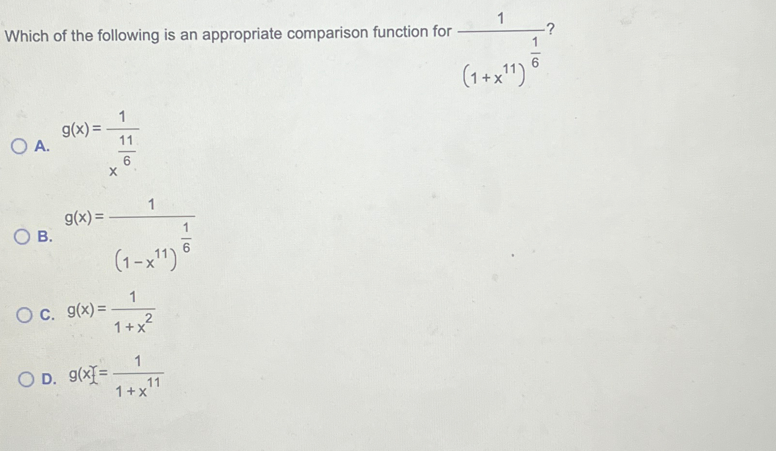 Solved Which of the following is an appropriate comparison | Chegg.com