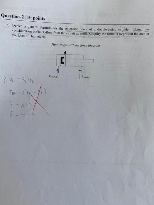 a) Derive a general formula for the extension force | Chegg.com