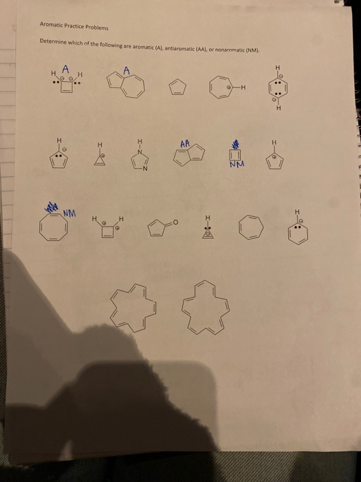 Solved Aromatic Practice Problems Determine which of the | Chegg.com