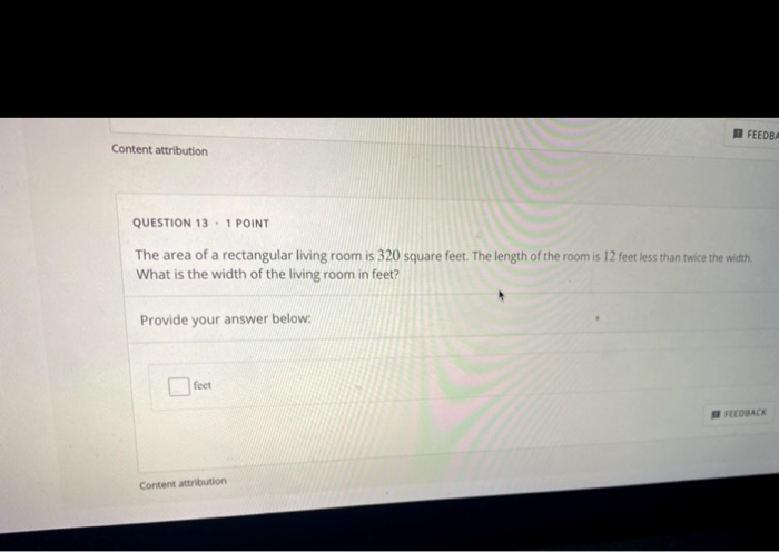 Solved FEEDBA Content attribution QUESTION 13. 1 POINT The | Chegg.com