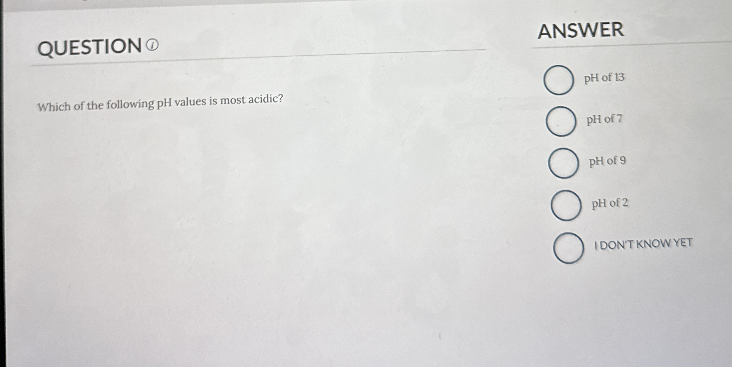 High Quality SOLUTION QUESTION °ANSWERWhich of the following pH values ...