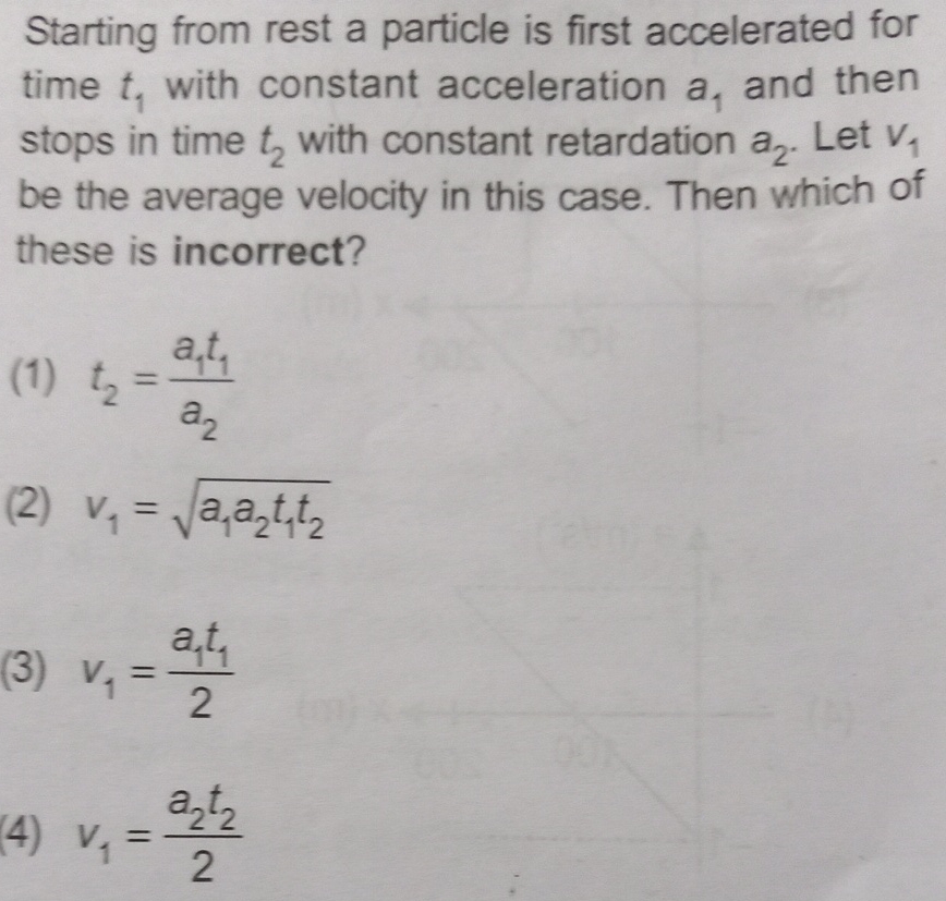 Solved Starting from rest a particle is first accelerated | Chegg.com
