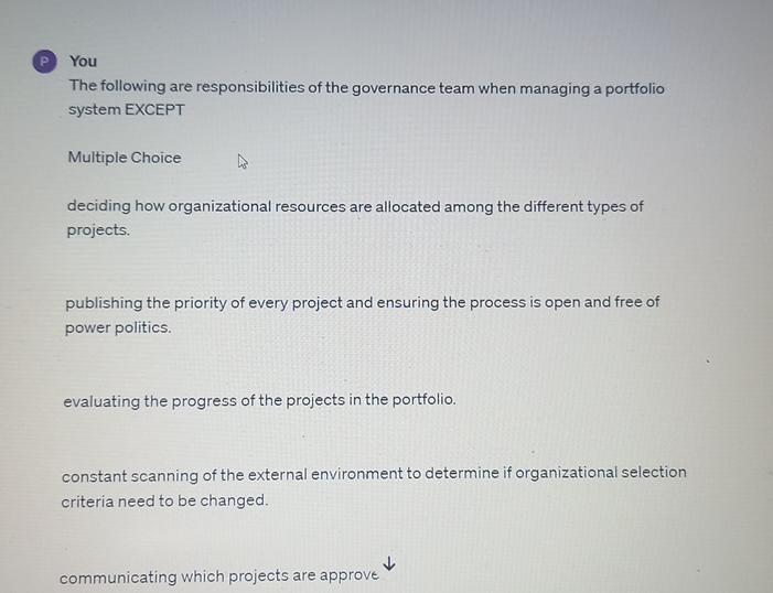 Solved YouThe following are responsibilities of the | Chegg.com