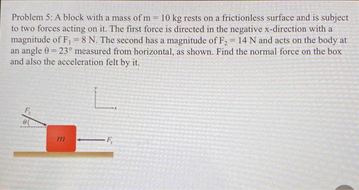 Solved A block with a mass of m = 10 kg rests on a | Chegg.com