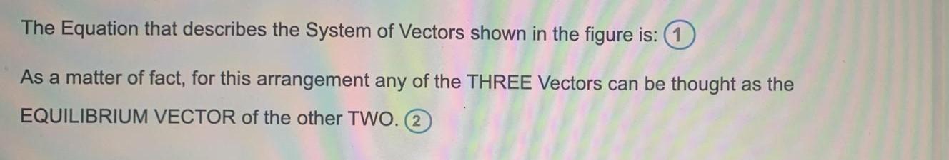 The Equation that describes the System of Vectors | Chegg.com