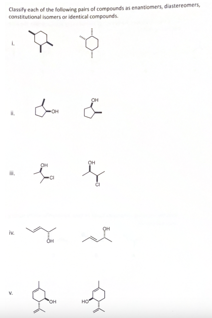 Solved Organic Chemistry: Classify each of the folowing | Chegg.com