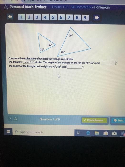 Solved Personal Math Trainer Lesson 11.3 -DL Homework - | Chegg.com
