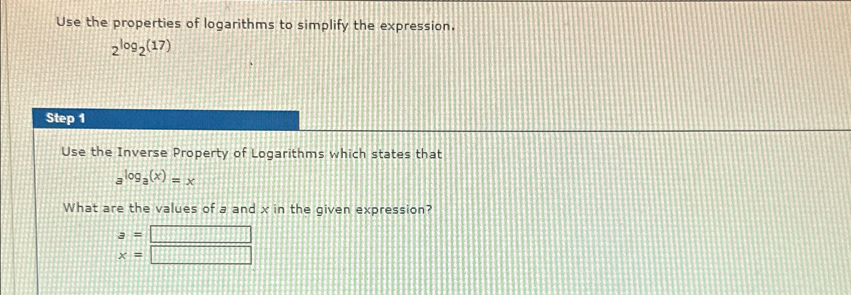 Solved Use the properties of logarithms to simplify the | Chegg.com