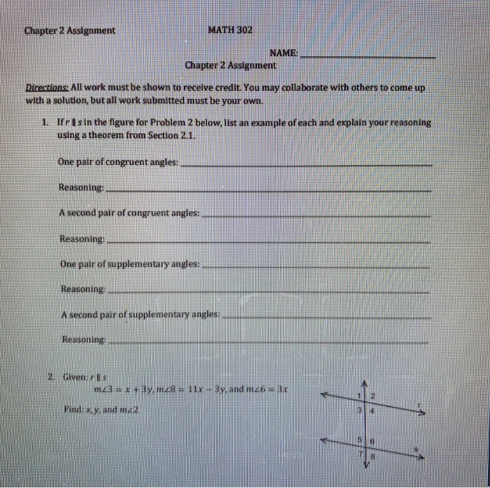 Solved Chapter 2 Assignment MATH 302 NAME: Chapter 2 | Chegg.com Solved Chapter 2 Assignment MATH 302 NAME: Chapter 2 | Chegg.com