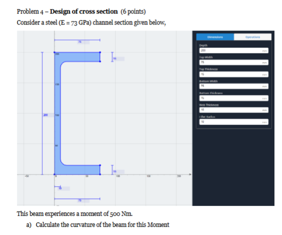 Solved Problem 4 - ﻿Design of cross section (6 ﻿points) | Chegg.com