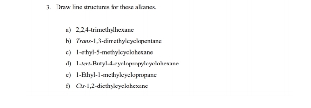 Solved Draw line structures for these | Chegg.com