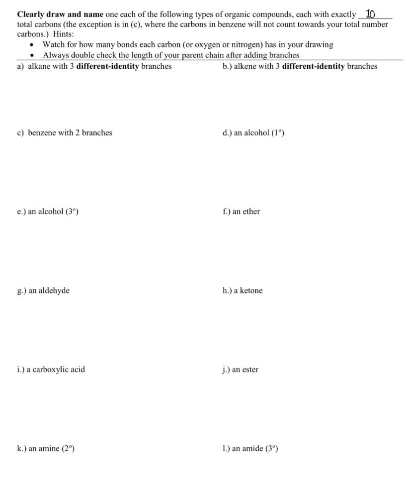 Solved Clearly draw and name one each of the following types | Chegg.com