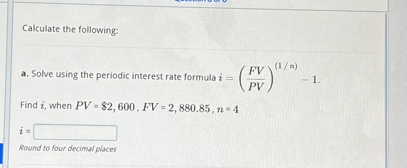 Solved Calculate the following:a. ﻿Solve using the periodic | Chegg.com