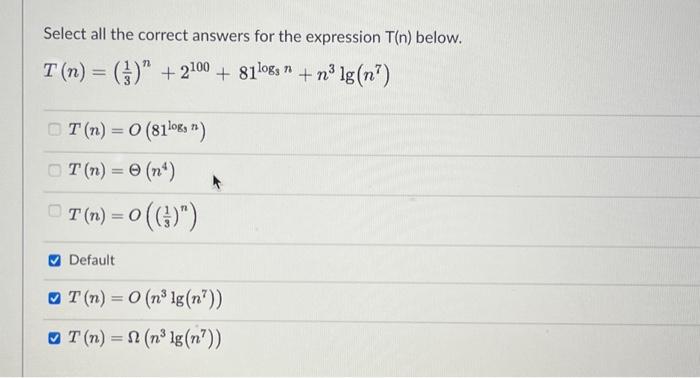 Solved Select all the correct answers for the expression | Chegg.com