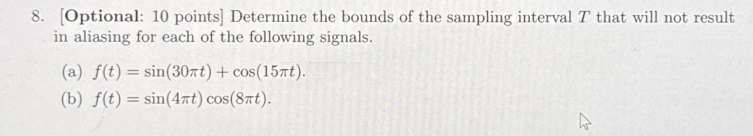 Solved [Optional: 10 ﻿points] ﻿Determine the bounds of the | Chegg.com