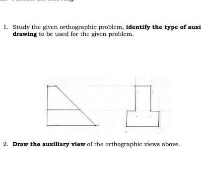 Solved 1. Study the given orthographic problem, identify the | Chegg.com