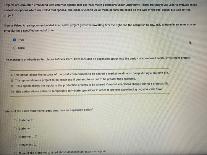 Solved Projects are also often embedded with different | Chegg.com