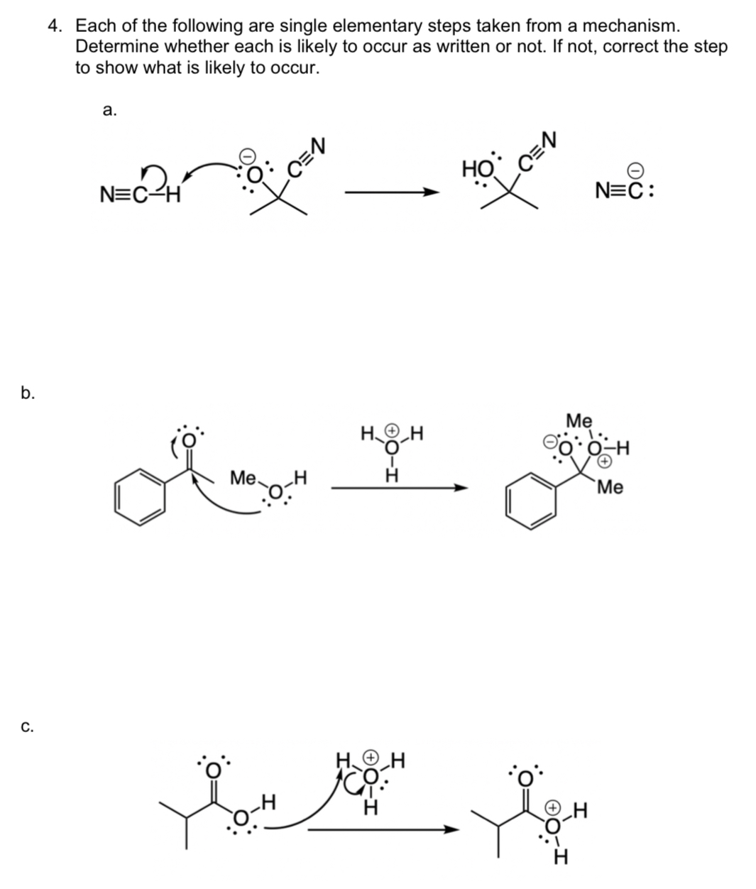 Solved Each of the following are single elementary steps | Chegg.com