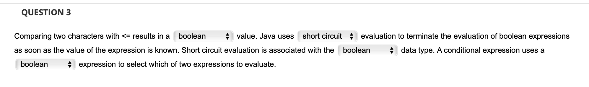 Solved QUESTION 3Comparing two characters with