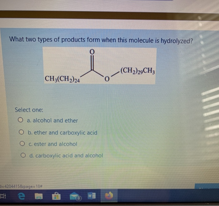 Solved what two types of products form when this molecule is | Chegg.com