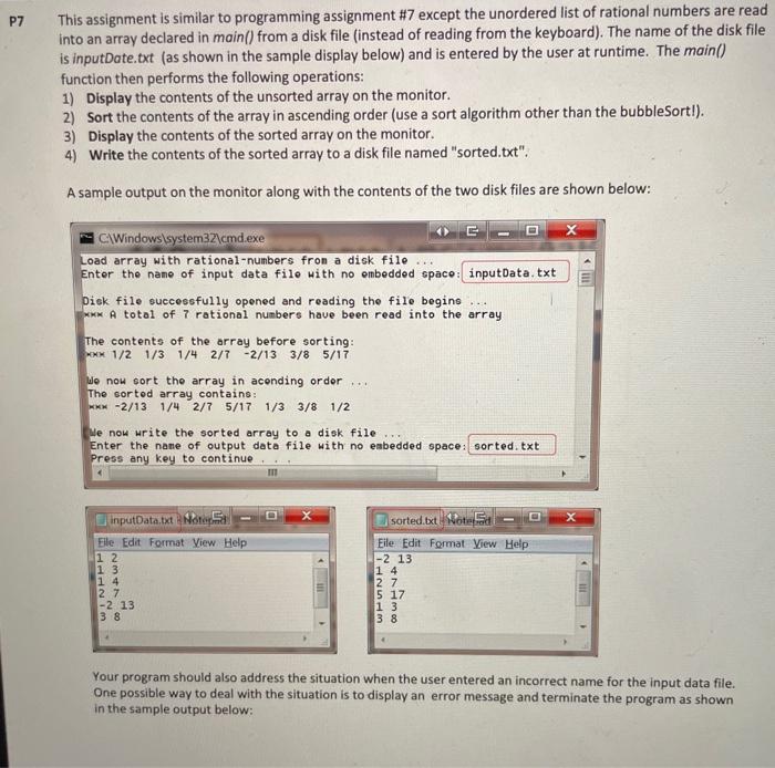 Solved P7 This assignment is similar to programming | Chegg.com