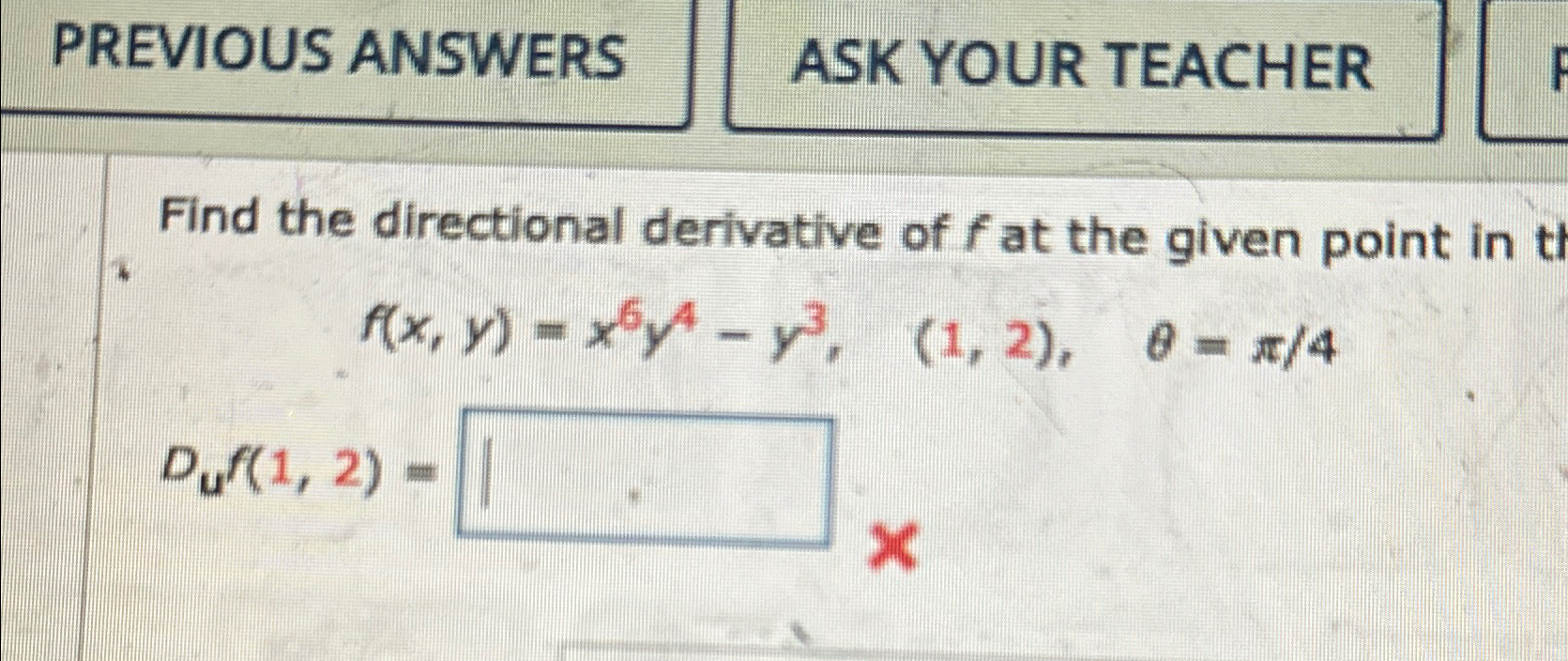 Solved PREVIOUS ANSWERSASK YOUR TEACHERFind the directional | Chegg.com