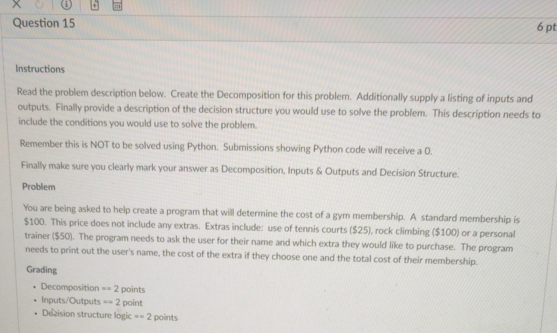 Solved Instructions Read the problem description below. | Chegg.com