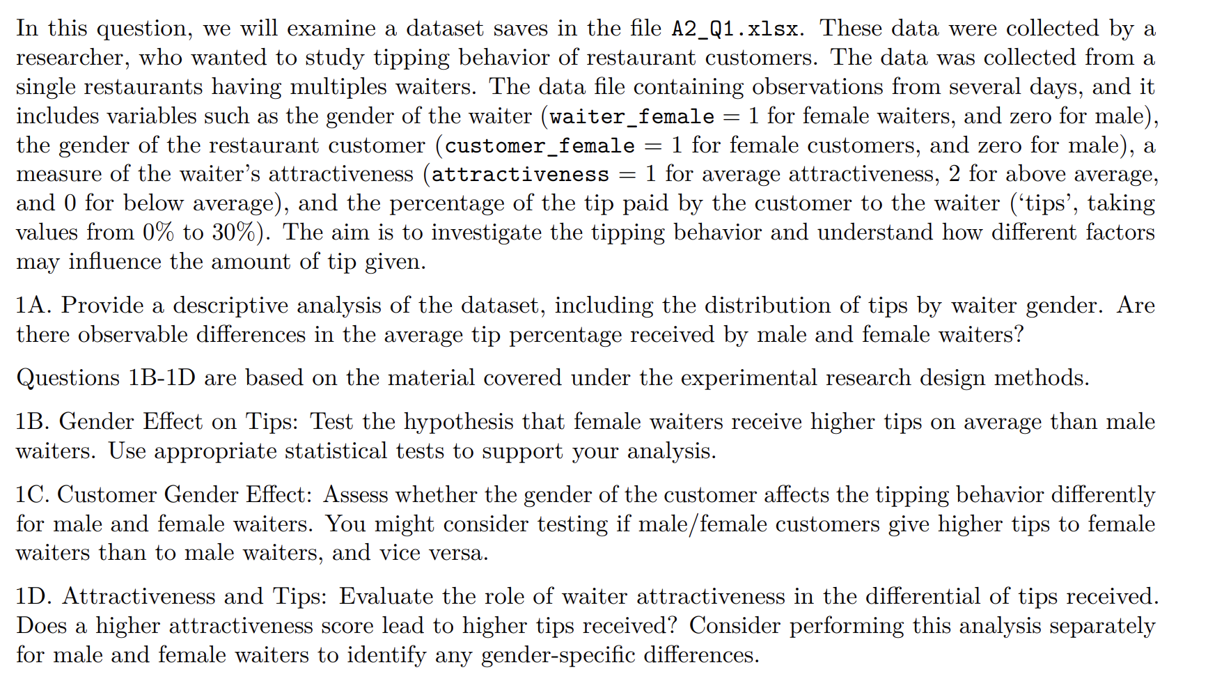 Solved In this question, we will examine a dataset saves in | Chegg.com