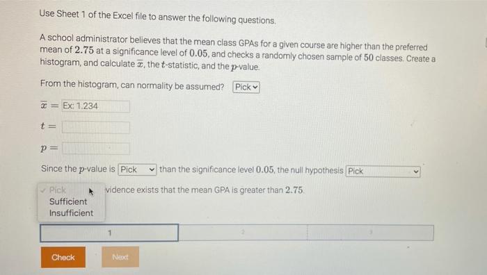 Jump to level 1 Use Sheet 1 of the Excel file to | Chegg.com Jump to level 1 Use Sheet 1 of the Excel file to | Chegg.com