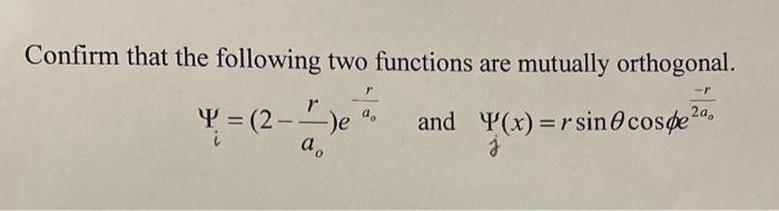 Solved Confirm that the following two functions are mutually | Chegg.com