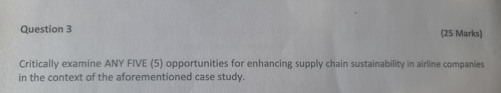 Solved Critically examine any five opportunities for | Chegg.com