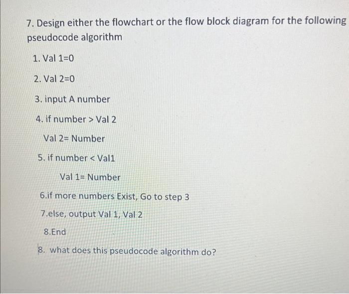 Solved design either the flowchart or the flow block diagram | Chegg.com
