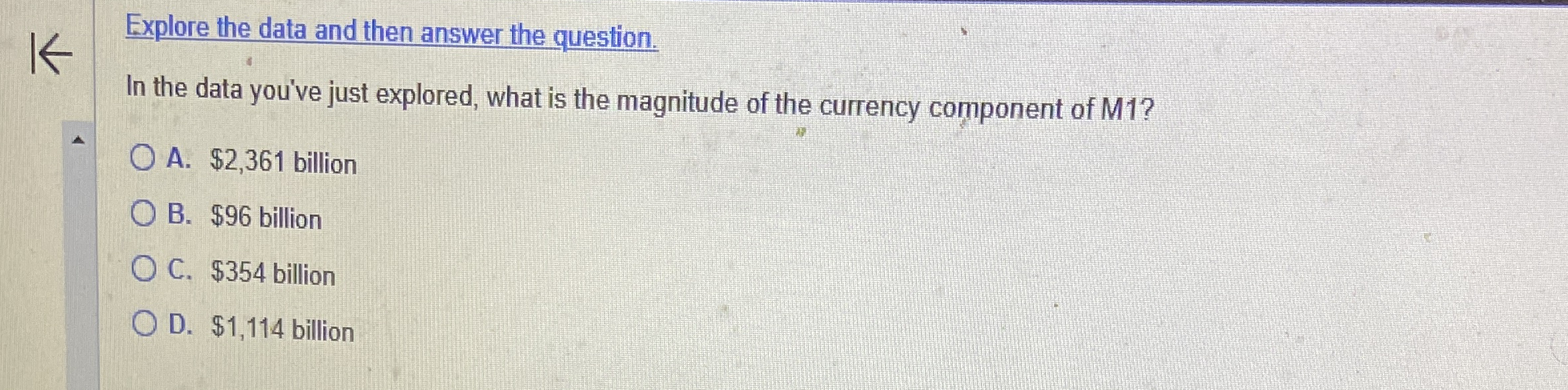 Solved Explore the data and then answer the question.In the | Chegg.com