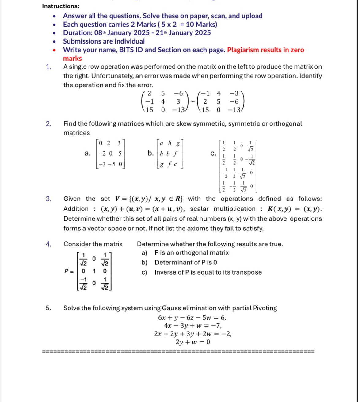 Solved Instructions:Answer all the questions. Solve these on | Chegg.com