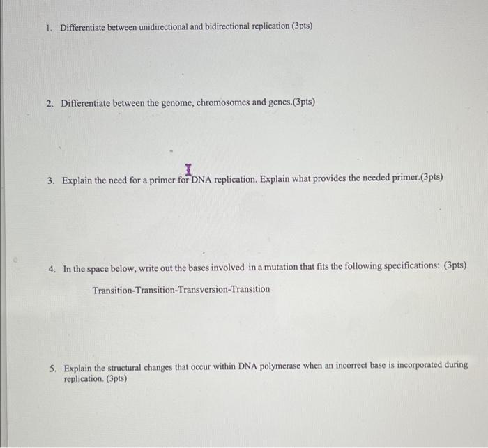 Solved 1. Differentiate between unidirectional and | Chegg.com