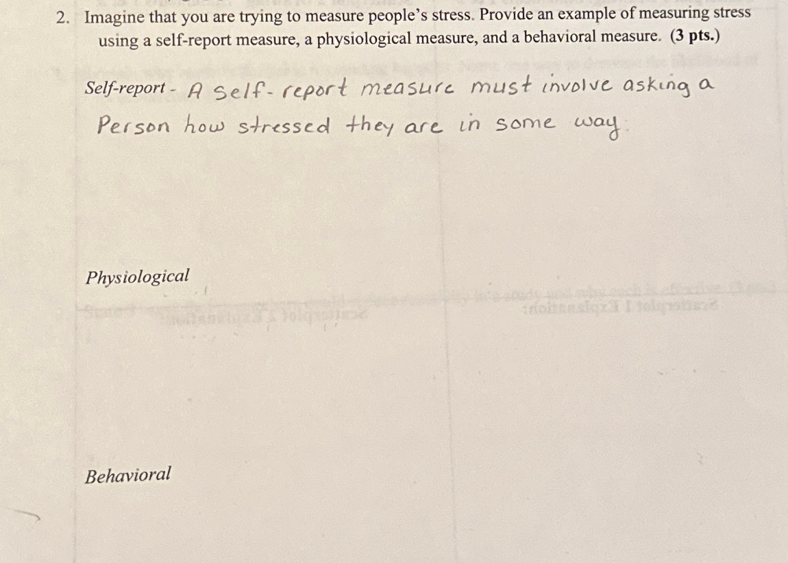 Solved Imagine that you are trying to measure people's | Chegg.com