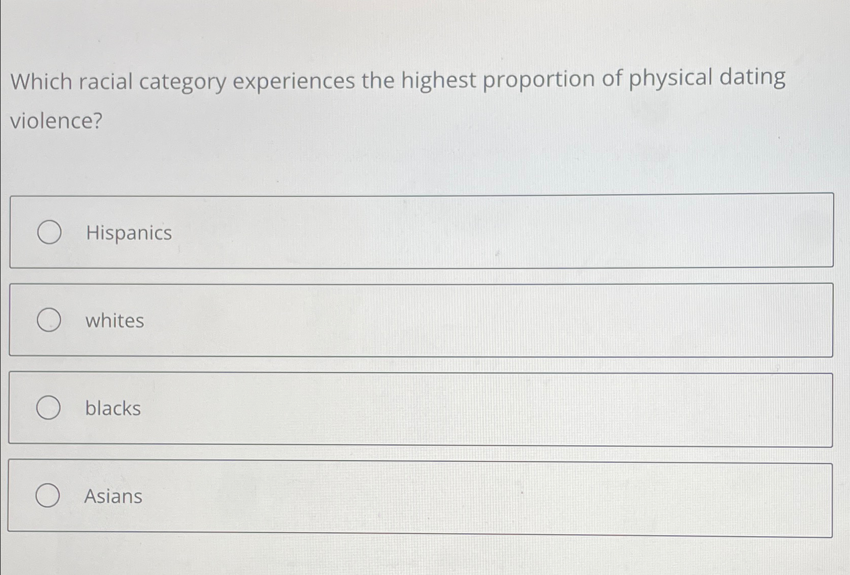 Solved Which racial category experiences the highest | Chegg.com