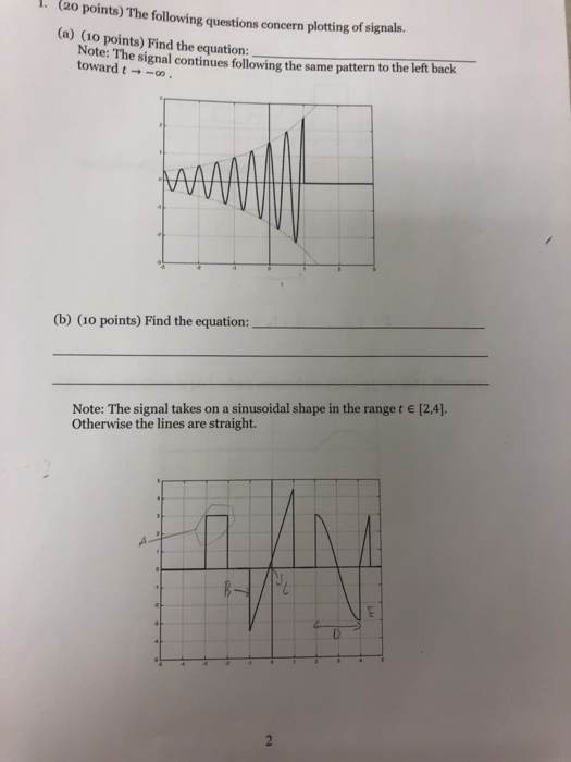 Solved 1. (20 points) The following questions concern | Chegg.com