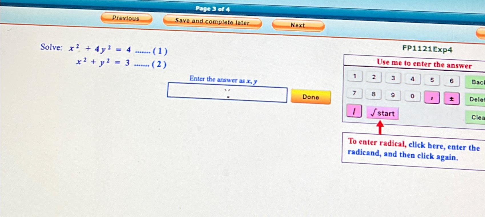 Solved Page 3 ﻿of 4Save and complete | Chegg.com