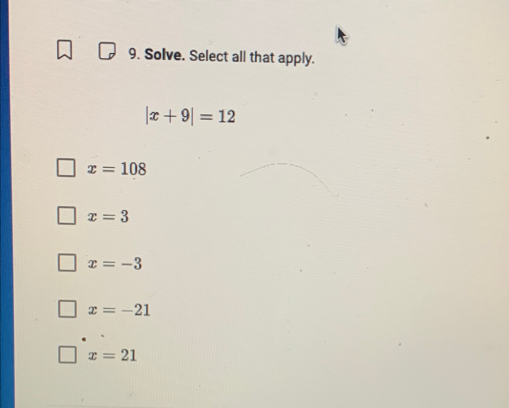 Solved Solve. Select all that | Chegg.com