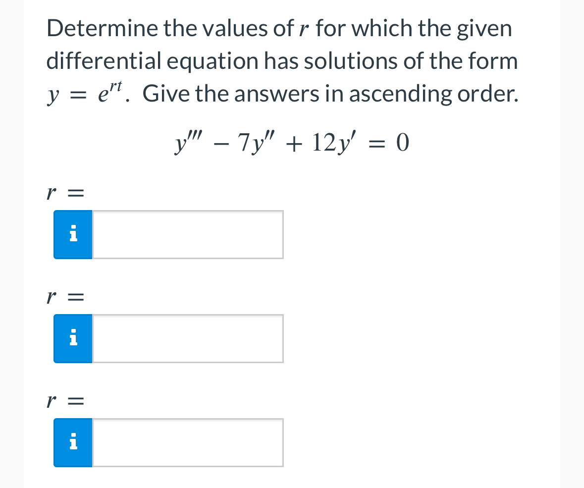 Solved Determine the values of r ﻿for which the given | Chegg.com