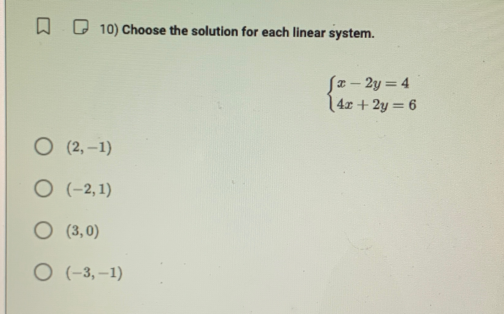 Solved Choose the solution for each linear | Chegg.com