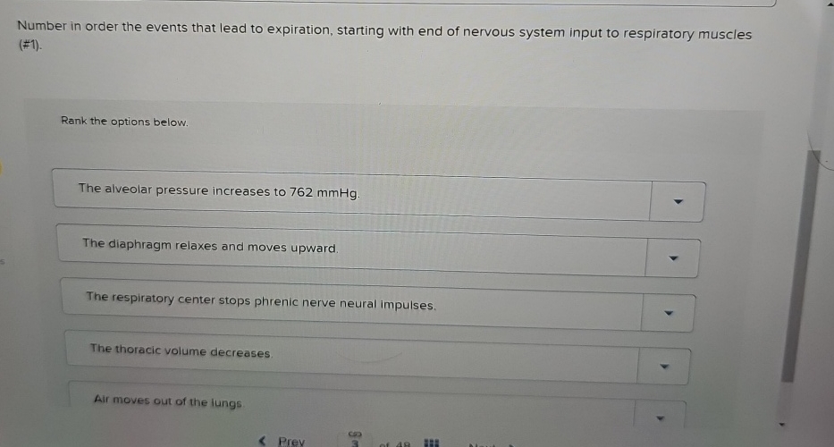 Solved Number in order the events that lead to expiration, | Chegg.com